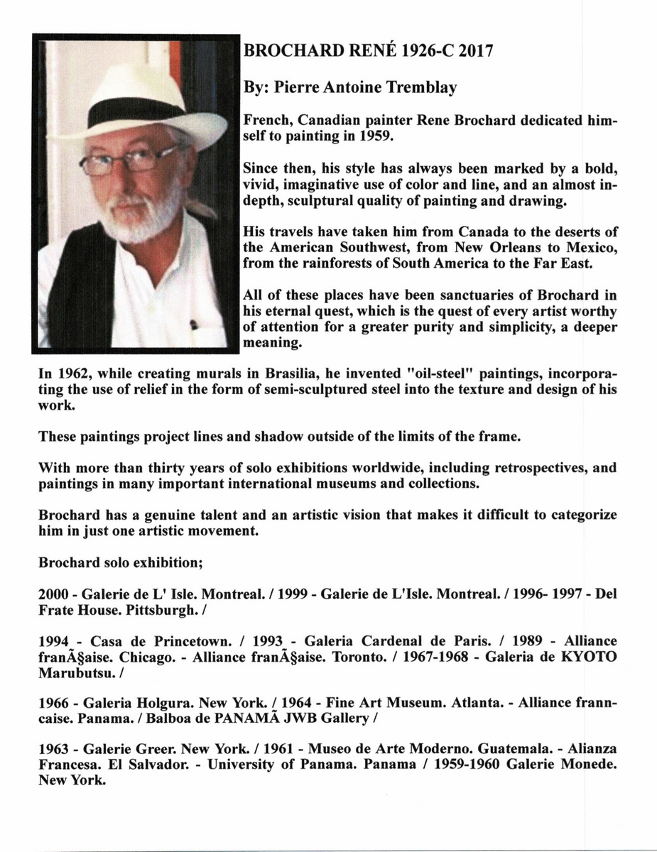 BROCHARD RENÉ 1926-C 2017 – Galerie 1001